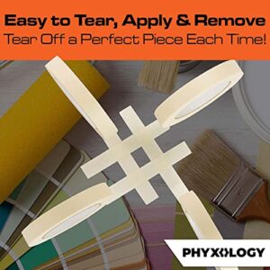 No-Residue 1 In, 60 Yd Masking Tape 1 Pk. Easy-Tear Pro-Grade Removable Painters Tape Great for Home Office or Commercial Contractor. Clean, Drip-Free Painting with Wide Crepe Paper Rolls.