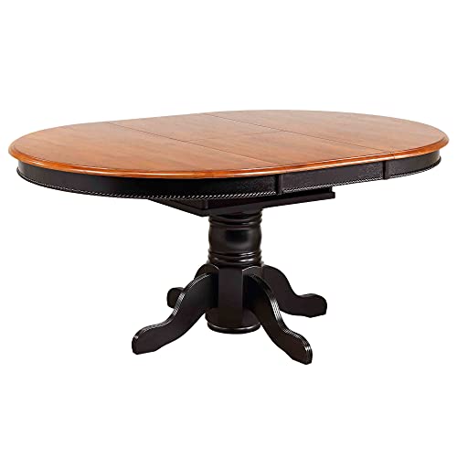 Sunset Trading Black Cherry Selections Dining Table, Distressed Antique rub