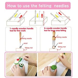 Complete Wool Felting Tool Kit,Needle Felting Supplies Needle Felting Kit with 90Pcs Needle Felting Needles,3Pcs Needle Bottles,2Pcs Needle Felting Pen,Needle Felting Tools for Beginner,Professional