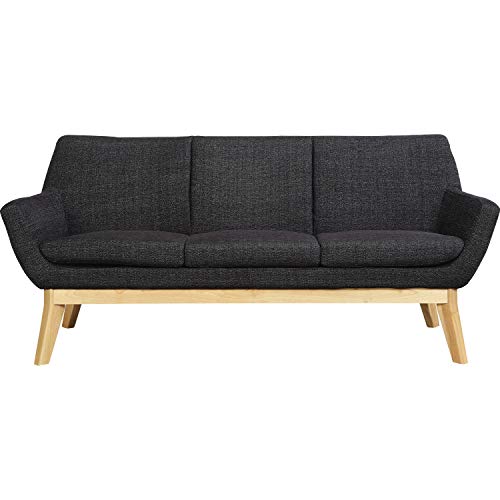 Lorell Quintessence Collection Upholstered Sofa, Black