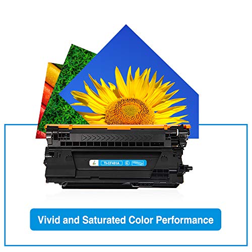 TRUE IMAGE Compatible Toner Cartridge Replacement for HP 655A CF450A CF451A CF452A CF453A Enterprise M652n M652 M653dn M653x M653 MFP M681dh M682z Printer (Black Cyan Yellow Magenta, 4-Pack)