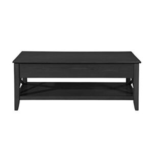 christopher knight home laurel luke farmhouse faux wood lift top coffee table, black