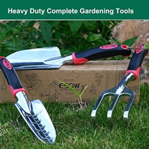 ESOW 11 Includes Hand, Transplant Trowel and Cultivator H Tool Set, 3 Piece Cast-Aluminum Heavy Duty Gardening Kit I, b