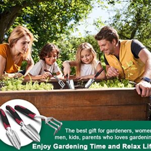 ESOW 11 Includes Hand, Transplant Trowel and Cultivator H Tool Set, 3 Piece Cast-Aluminum Heavy Duty Gardening Kit I, b