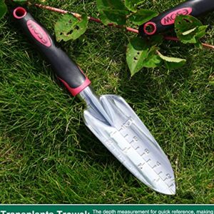 ESOW 11 Includes Hand, Transplant Trowel and Cultivator H Tool Set, 3 Piece Cast-Aluminum Heavy Duty Gardening Kit I, b