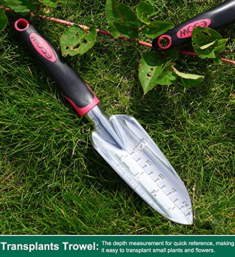 ESOW 11 Includes Hand, Transplant Trowel and Cultivator H Tool Set, 3 Piece Cast-Aluminum Heavy Duty Gardening Kit I, b