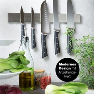 Moritz & Moritz Magnetic Knife Holder For Wall - Stainless Steel 16 Inch - Knife Magnetic Strip for Sorting Knives, Cooking Utensils and Tools - Magnetic Knife Bar