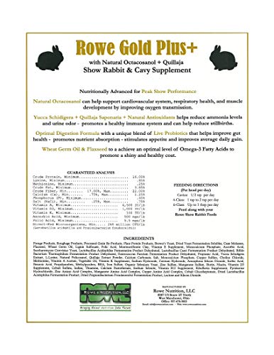 Rowe Gold Plus+ Rabbit & Cavy Supplement (2.2LB)