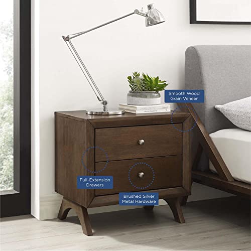 Modway Providence Nightstand or End Table, Cappuccino