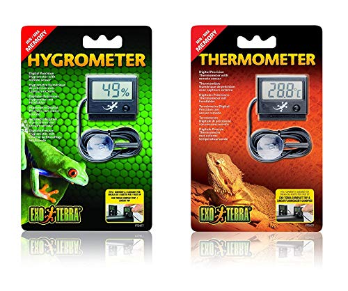 Exo Terra LED Thermometer and Hygrometer Bundle for Reptile Terrariums