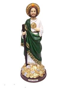 14" st jude on money statue san judas tadeo dinero estatua figure figurine