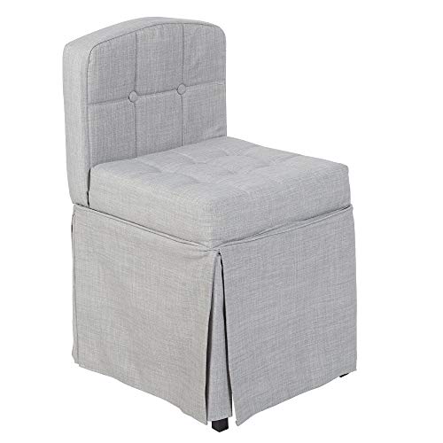 Silverwood CPFV1132B Vanity Chair, 19. 62 L x 16 W x 30 H in, Gray