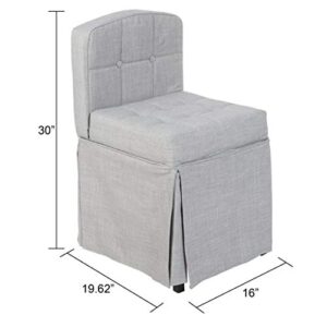 Silverwood CPFV1132B Vanity Chair, 19. 62 L x 16 W x 30 H in, Gray