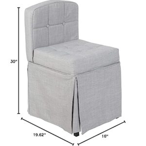 Silverwood CPFV1132B Vanity Chair, 19. 62 L x 16 W x 30 H in, Gray