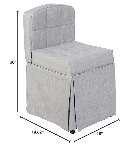 Silverwood CPFV1132B Vanity Chair, 19. 62 L x 16 W x 30 H in, Gray