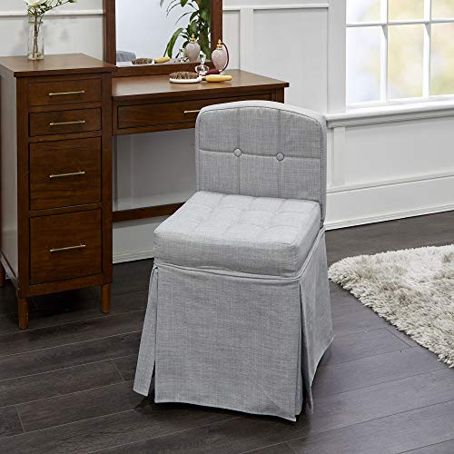 Silverwood CPFV1132B Vanity Chair, 19. 62 L x 16 W x 30 H in, Gray