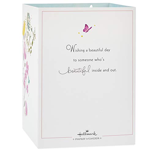 Hallmark Paper Wonder Displayable Pop Up Birthday Card for Her (Beautiful Butterflies and Flowers)