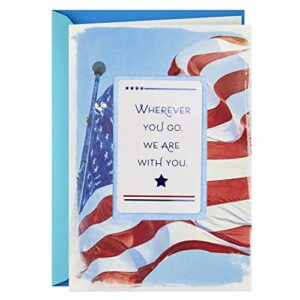 hallmark military deployment card (wherever you go removable keepsake card)