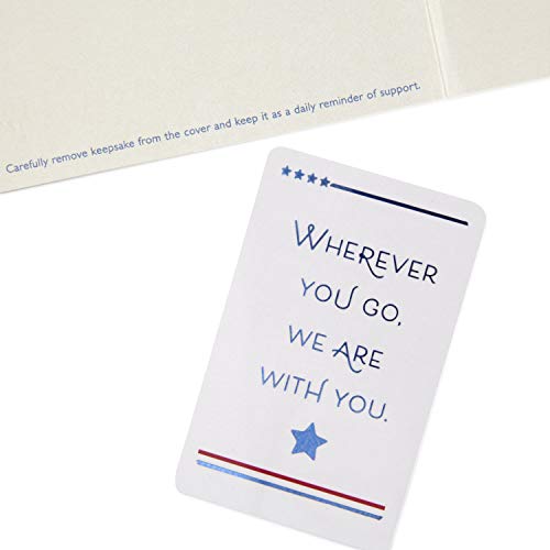 Hallmark Military Deployment Card (Wherever You Go Removable Keepsake Card)