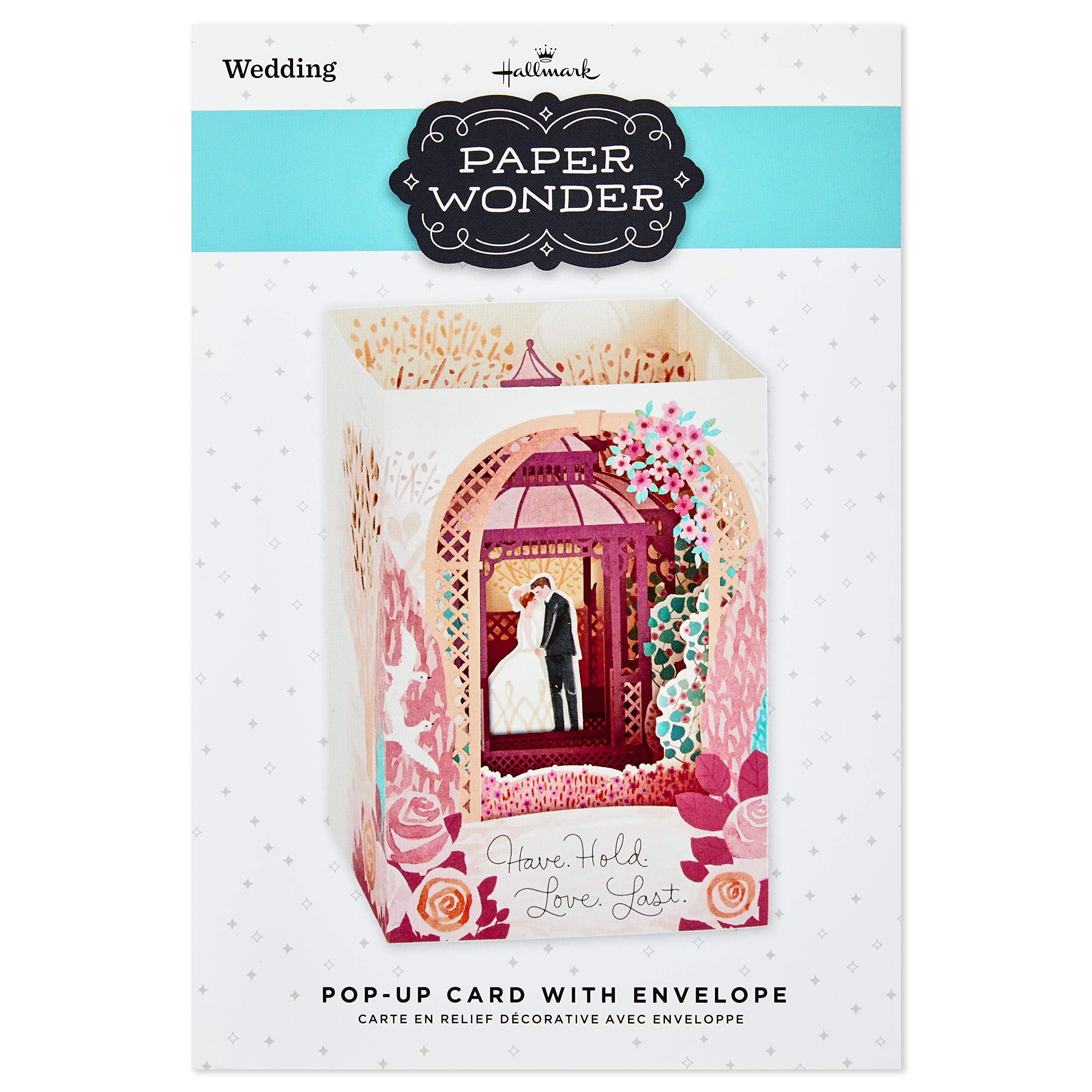 Hallmark Paper Wonder Displayable Pop Up Wedding Card (Have, Hold, Love, Last)