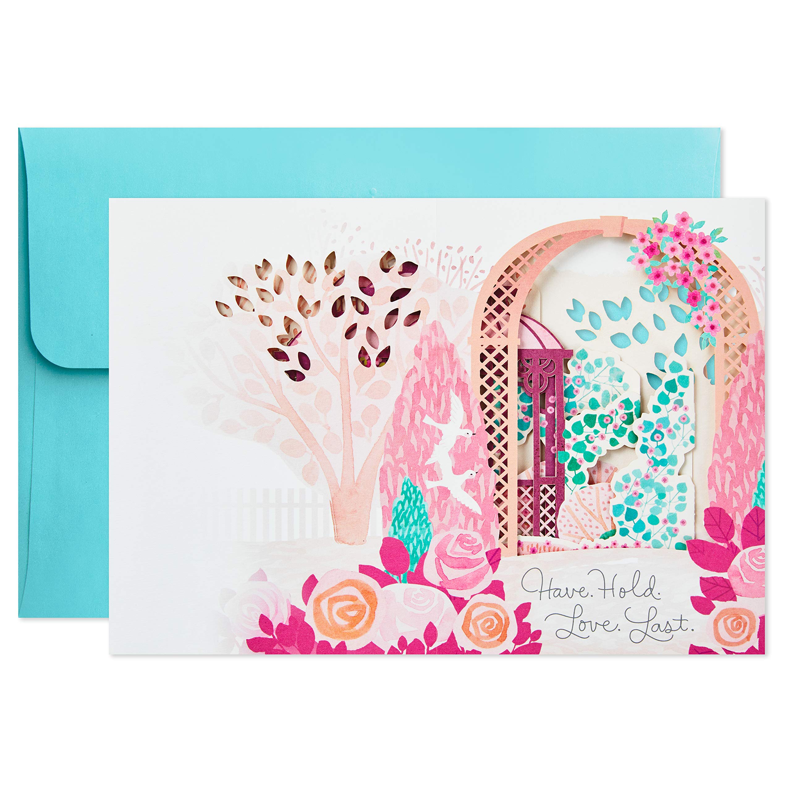 Hallmark Paper Wonder Displayable Pop Up Wedding Card (Have, Hold, Love, Last)