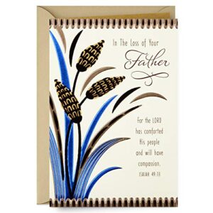 hallmark dayspring religious sympathy card for loss of father (comfort & peace)