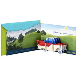 hallmark paper wonder displayable pop up birthday card (classic car)