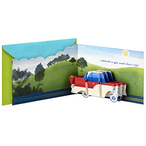 Hallmark Paper Wonder Displayable Pop Up Birthday Card (Classic Car)