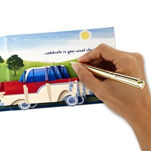 Hallmark Paper Wonder Displayable Pop Up Birthday Card (Classic Car)