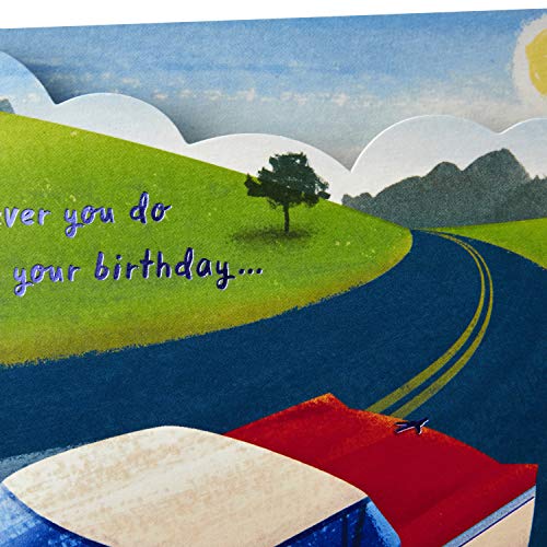 Hallmark Paper Wonder Displayable Pop Up Birthday Card (Classic Car)