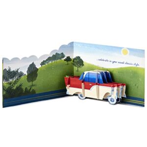 Hallmark Paper Wonder Displayable Pop Up Birthday Card (Classic Car)