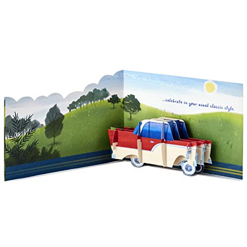 Hallmark Paper Wonder Displayable Pop Up Birthday Card (Classic Car)