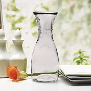 Circleware Clear Carafe Drink Pitcher New Fun Party Entertainment Home and Kitchen Beverage for Water, Juice, Beer, Punch, Iced Tea, Kombucha, Cold Drinks & Gifts, 34 oz, Glass