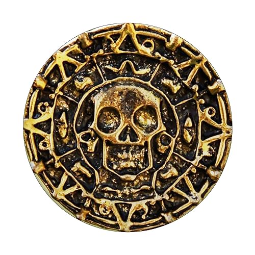 Aztec Coin Azteck Gold Necklace Gift For Real Pirates Of Sea PopSockets PopGrip: Swappable Grip for Phones & Tablets PopSockets Standard PopGrip