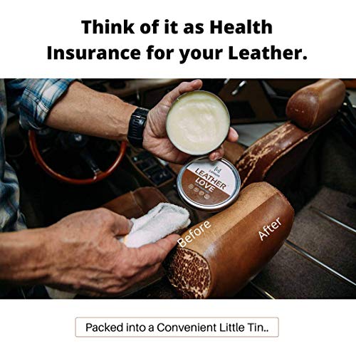 Leather Love - The Best Leather Conditioner On The Planet, Brings Old Leather Back To Life, All Natural Ingredients Mixed With Serious Science, Restores, Rehydrates, Protects (8oz)