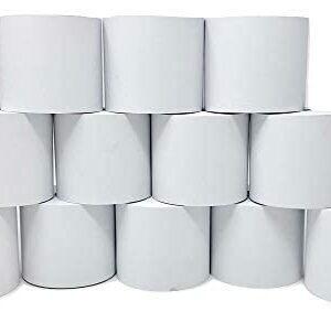 Monroe Systems for Business 15 Pound Bond Paper Rolls, Single Ply, 2 1/4" x150' for Cash Registers, Printing Calculators, Adding Machines and more! (12-Pack)