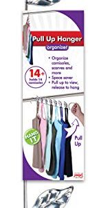 Jokari Multi Hook Hanger, Best for Space Saving Multi Use Clothes Organizer, See Clothing at a Glance with Pull Up Design, Save Room in Your Closet