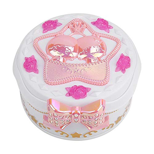 Music Boxes For Girls, Round Music Box for Girls With Mirror, Miniature 360 Degree Rotary Girl And Jewelry Storage Functional Baby Toys(White)