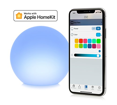 Eve Flare - Apple HomeKit Smart Home Portable LED Lamp, IP65 Water Resistant, Wireless Charging