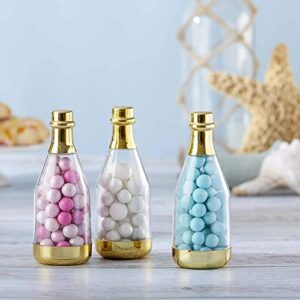 Kate Aspen 18187GD Metallic Champagne Bottle Container (Set of 12) DIY Favor, One Size, Clear, Gold