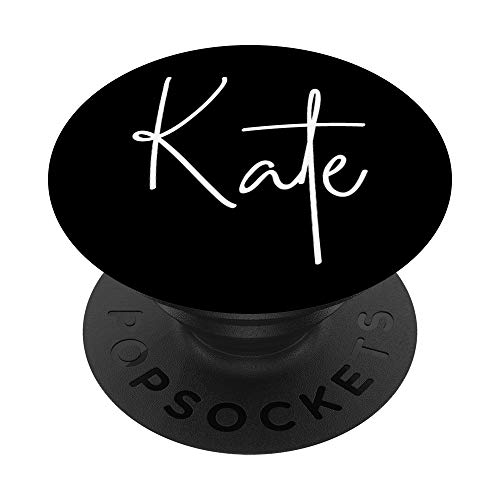 Kate Name White on Black - Kate PopSockets PopGrip: Swappable Grip for Phones & Tablets