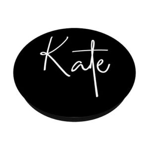 Kate Name White on Black - Kate PopSockets PopGrip: Swappable Grip for Phones & Tablets