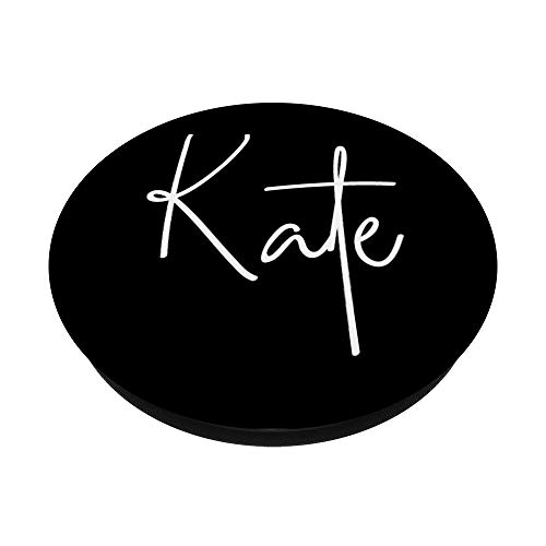 Kate Name White on Black - Kate PopSockets PopGrip: Swappable Grip for Phones & Tablets