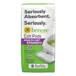 purina tidy cats cat litter breeze pads refill pack multi cat litter pads - 8 ct. bag