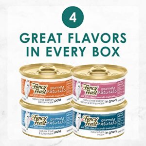 Purina Fancy Feast Wet Cat Food Variety Pack Gourmet Naturals Seafood - (30) 3 oz. Cans