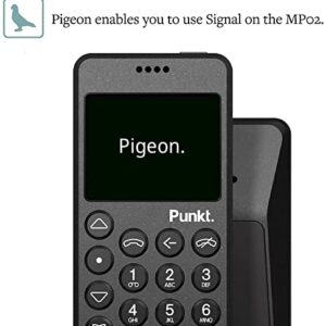 Punkt. MP02 New Generation 4G LTE Minimalist Mobile Phone, Unlocked, Nano-SIM, Wi-Fi Hotspot, Digital Security, 2GB RAM+16GB Storage, 1280 mAh Battery, Multiband – Black