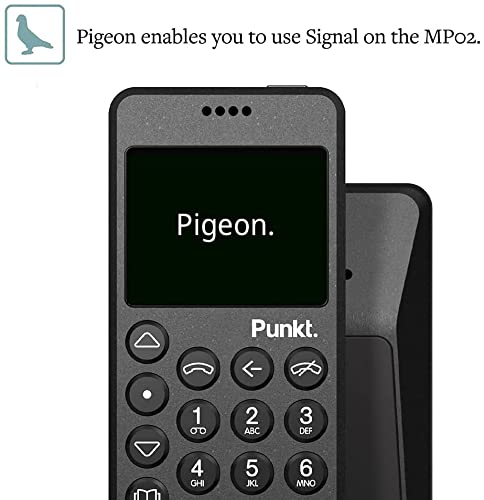 Punkt. MP02 New Generation 4G LTE Minimalist Mobile Phone, Unlocked, Nano-SIM, Wi-Fi Hotspot, Digital Security, 2GB RAM+16GB Storage, 1280 mAh Battery, Multiband – Black