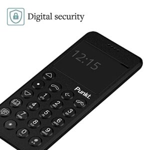 Punkt. MP02 New Generation 4G LTE Minimalist Mobile Phone, Unlocked, Nano-SIM, Wi-Fi Hotspot, Digital Security, 2GB RAM+16GB Storage, 1280 mAh Battery, Multiband – Black