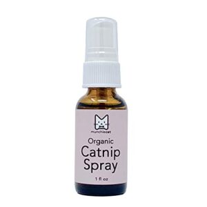 munchiecat organic catnip spray for cats, usa grown, potent liquid cat nip in 1 oz bottle (1 oz)