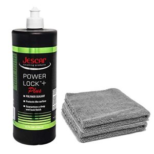 jescar power lock plus polymer paint sealant quart 32oz & two dd microfiber towels